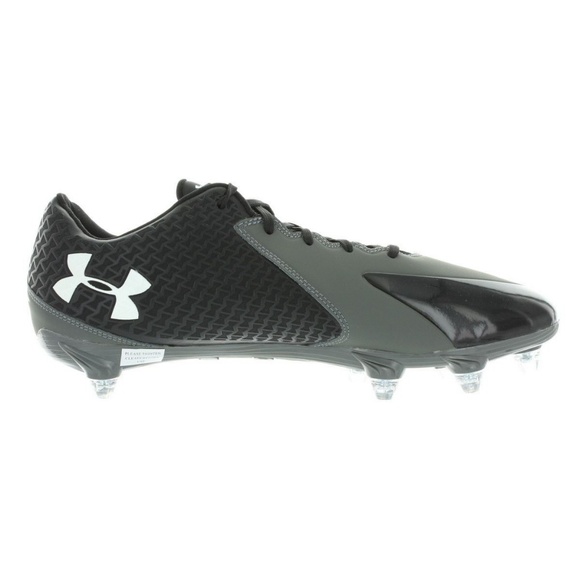 Under Armour | Shoes | Mens Black Grey Nitro Low D Cleats Shoes Medium ...